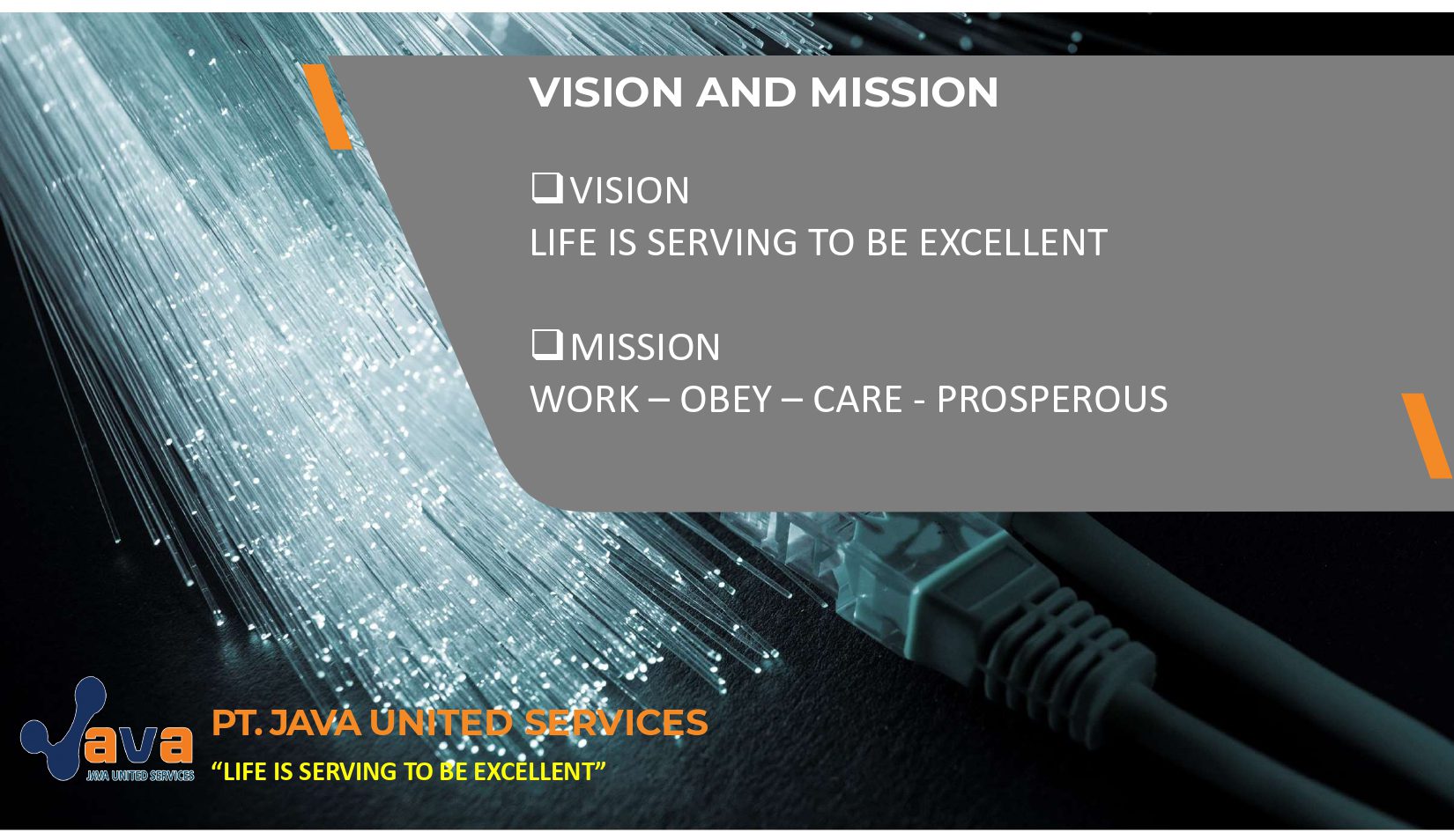 Vision and Mission – JAVA UNITED SERVICES
